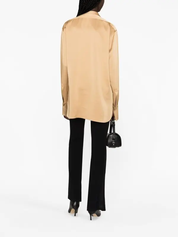 JIL SANDER Satin-finish Panelled Shirt