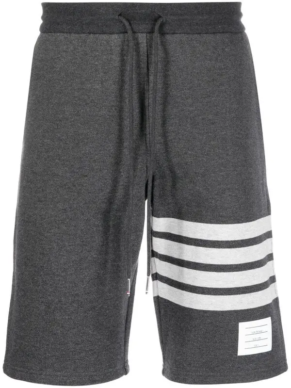 Thom Browne Stripe-detail Track Shorts - Grey
