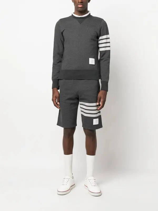 Thom Browne Stripe-detail Track Shorts - Grey