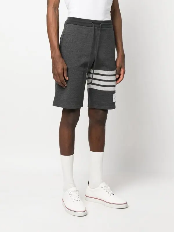 Thom Browne Stripe-detail Track Shorts - Grey
