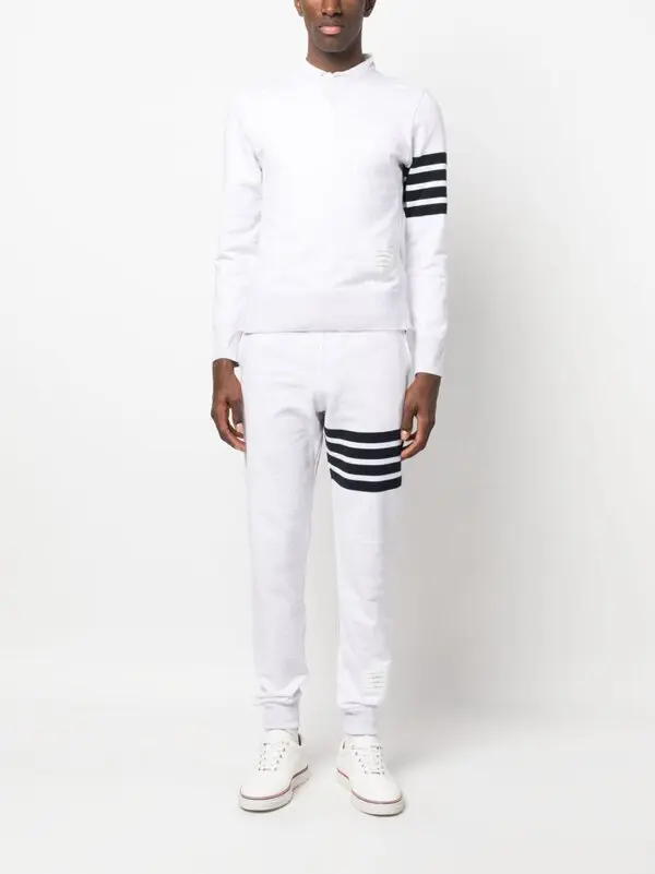 Thom Browne 4-bar Cotton Jumper - White