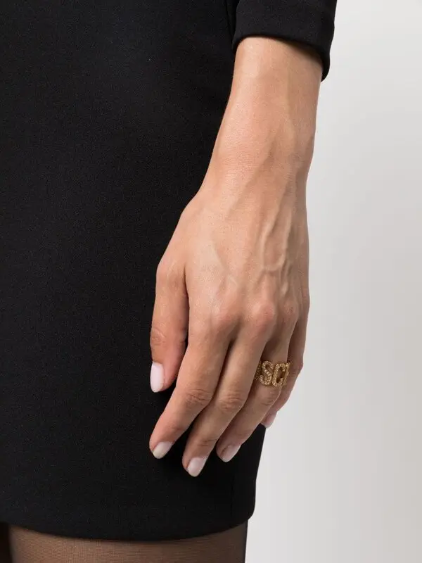 Moschino Rhinestone-embellished Ring
