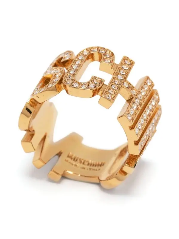 Moschino Rhinestone-embellished Ring