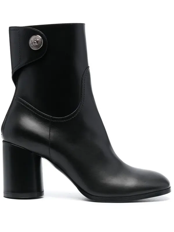 Casadei 90mm Block-heel Leather Boots
