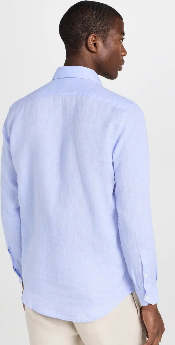 Frescobol Carioca Antonio Linen Shirt - Baby Blue