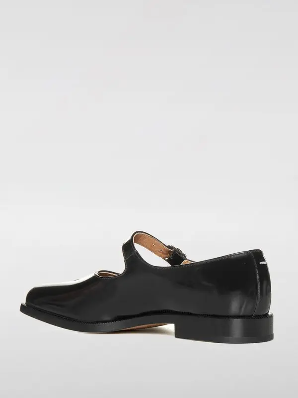 MAISON MARGIELA Leather Mary Jane Ballet Flats - Black