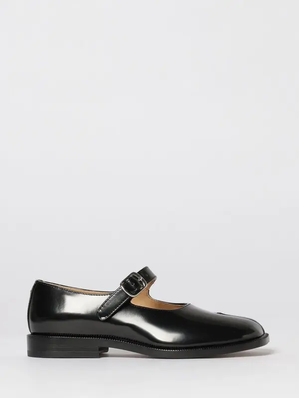 MAISON MARGIELA Leather Mary Jane Ballet Flats - Black