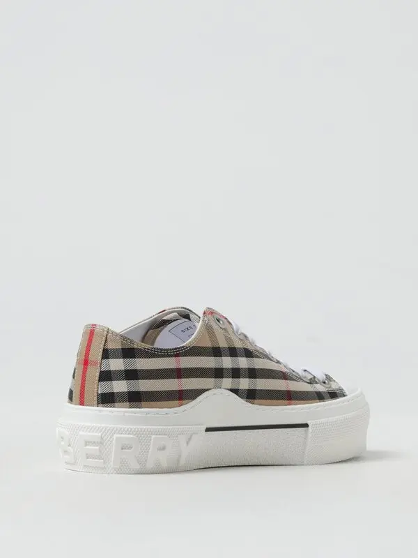 Burberry Checked Platform Sneakers - Beige