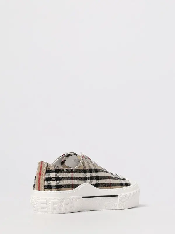Burberry Checked Platform Sneakers - Beige