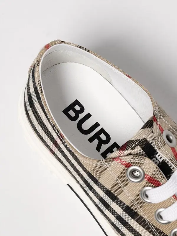 Burberry Checked Platform Sneakers - Beige