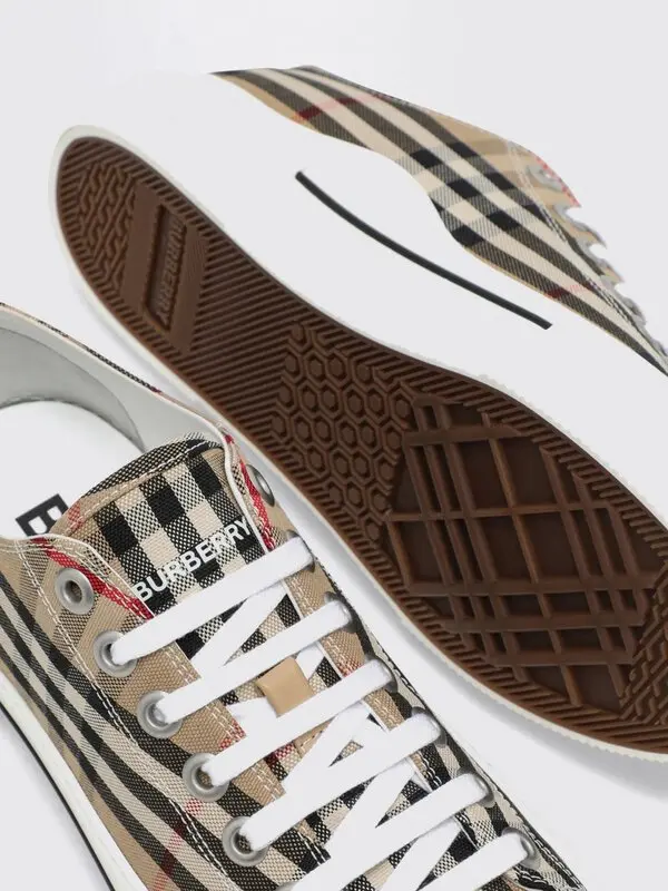 Burberry Checked Platform Sneakers - Beige