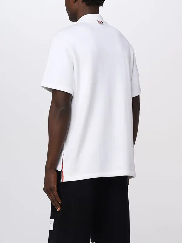 Thom Browne Polo Shirt In Cotton - White
