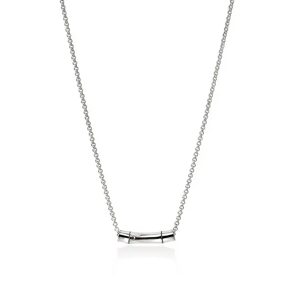 John Hardy Bamboo Station Necklace - Sterling Silver