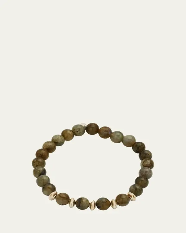 JAN LESLIE Beaded Bracelet - Grey