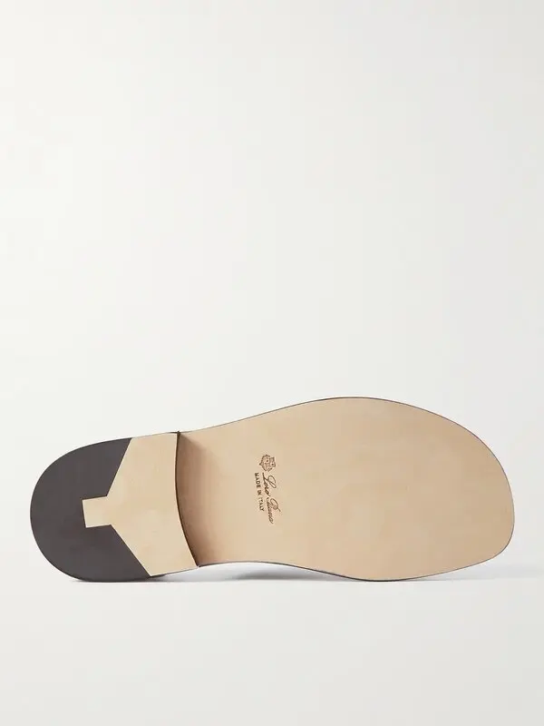 Loro Piana Sea-pacific Walk Braided Leather Slides
