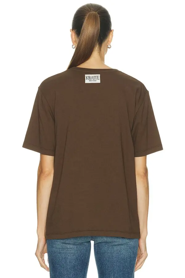 Khaite Mae Short Sleeve Tee - Bark