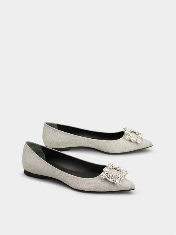ROGER VIVIER Efflorescence Glitter Ballerinas