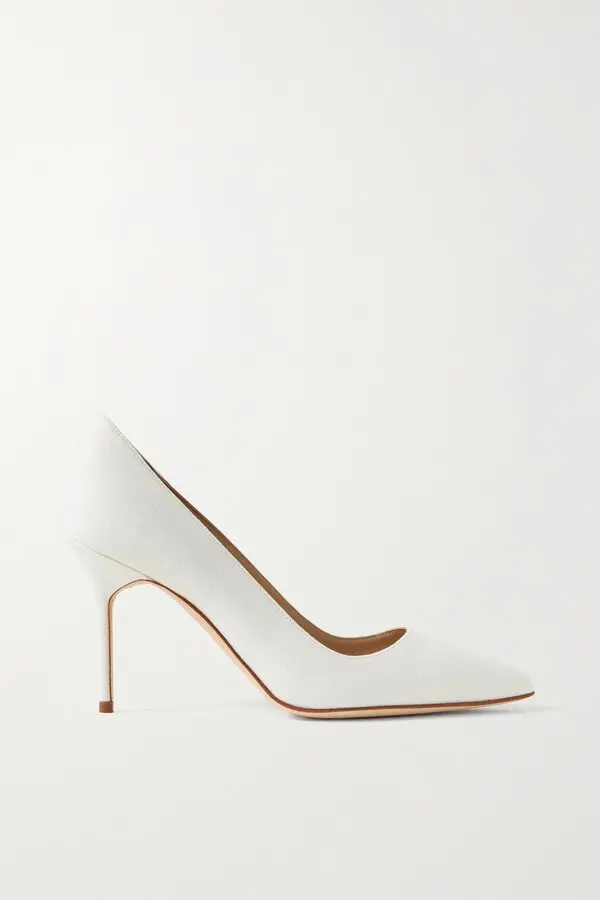 Manolo Blahnik Bb 90 Linen Pumps