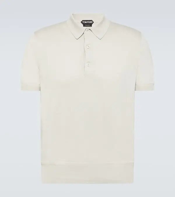 TOM FORD Wool Polo Shirt - Grey