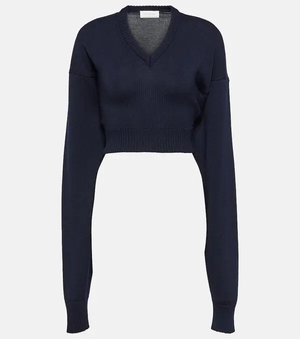 Sportmax Pomez Cropped Wool Sweater