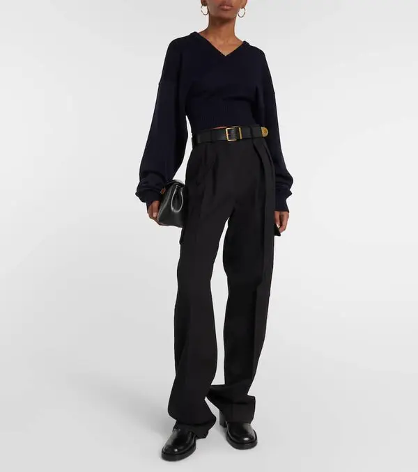 Sportmax Pomez Cropped Wool Sweater