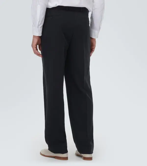 Ralph Lauren Purple Label Pleated Silk Gabardine Trousers