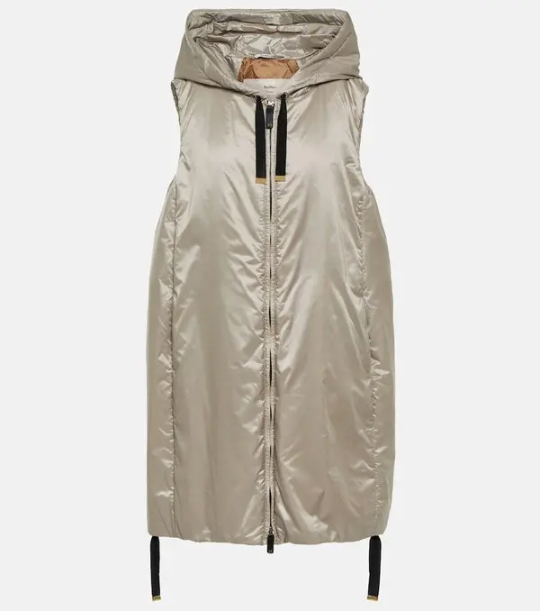 Max Mara Padded Technical Vest - Silver