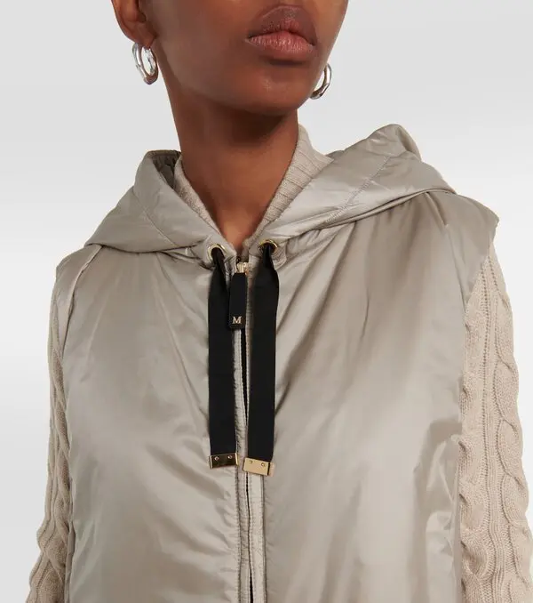 Max Mara Padded Technical Vest - Silver