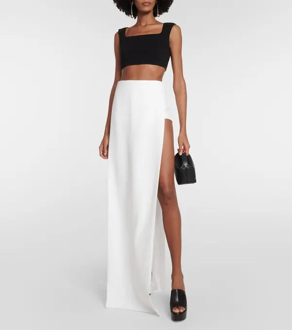 MONOT Mônot Side-slit Maxi Skirt