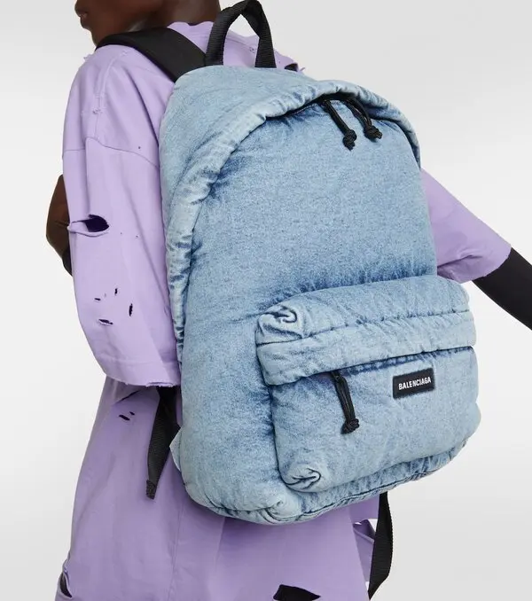 Balenciaga Padded Denim Backpack