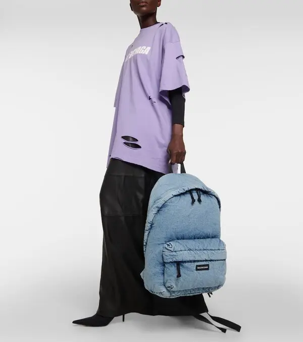 Balenciaga Padded Denim Backpack