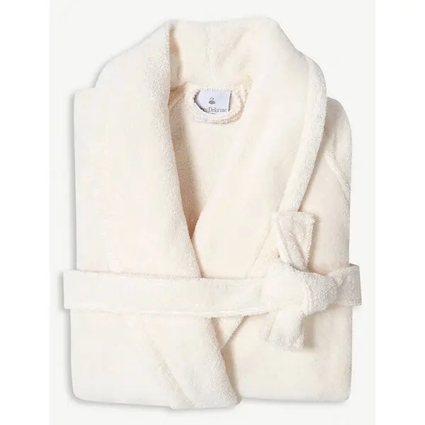 YVES DELORME Etoile Cotton-blend Robe - Nacre
