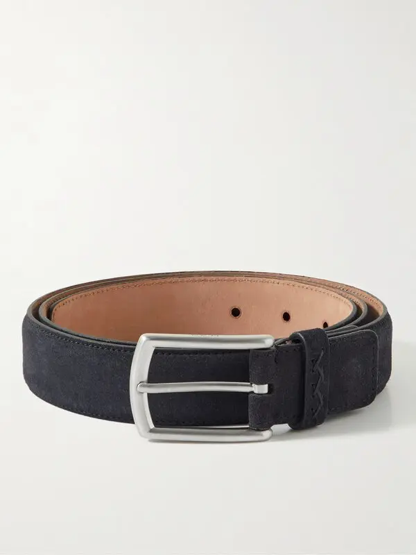 Zegna 3cm Suede Belt - Blue