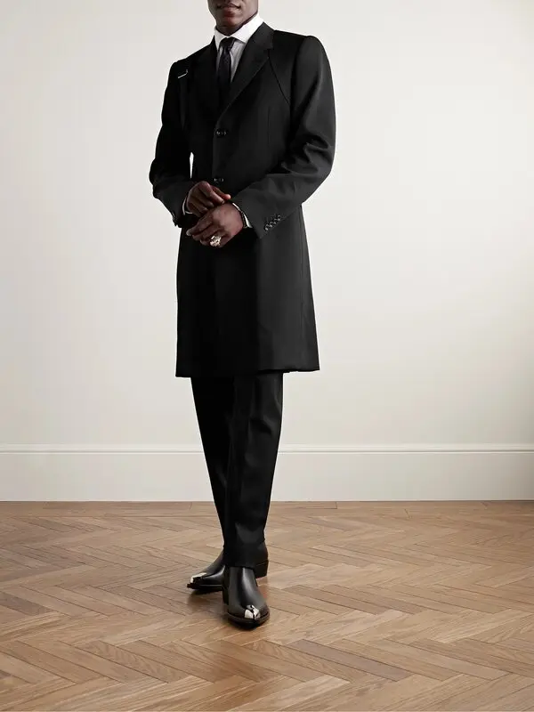 Alexander McQueen Slim-fit Wool-twill Trench Coat