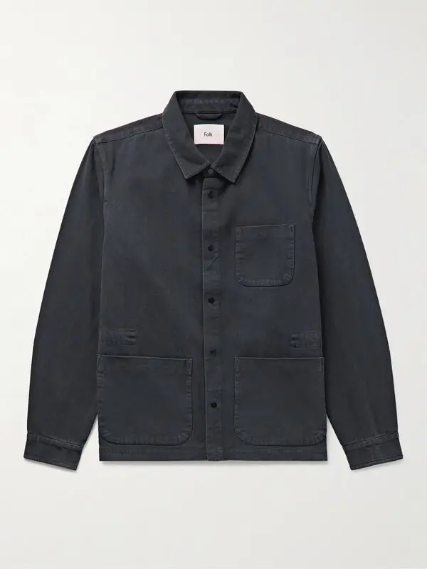 Folk Assembly Cotton-twill Overshirt - Black