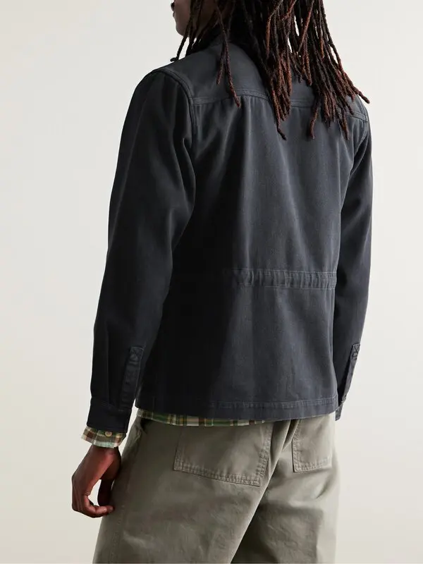 Folk Assembly Cotton-twill Overshirt - Black