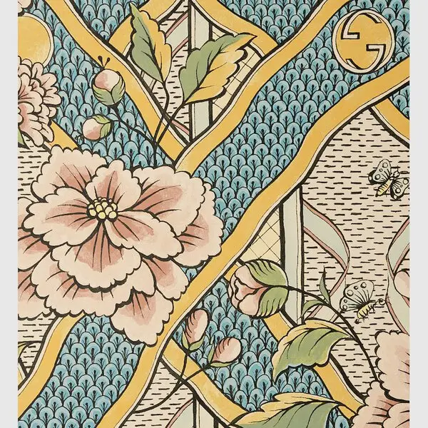 Gucci Floral Print Wallpaper