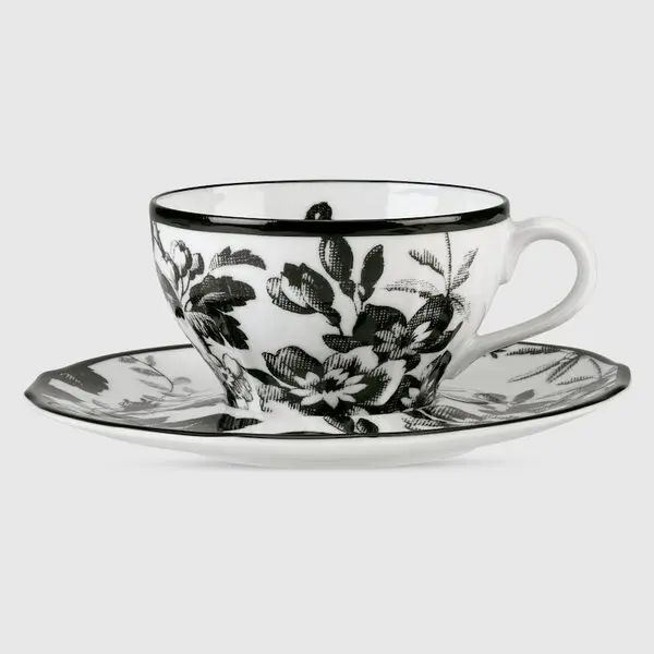 Gucci Herbarium Teacup And Saucer, Set Of Two