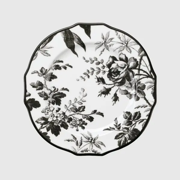 Gucci Herbarium Dessert Plate, Set Of Two - Black