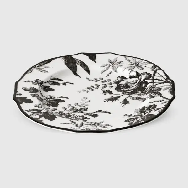 Gucci Herbarium Dessert Plate, Set Of Two - Black