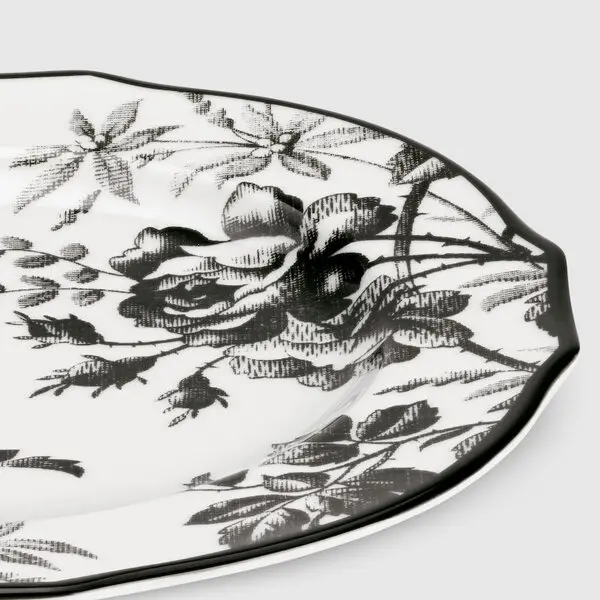 Gucci Herbarium Dessert Plate, Set Of Two - Black