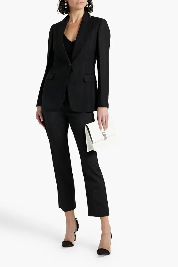 Brunello Cucinelli Bead-embellished Twill Blazer - Black