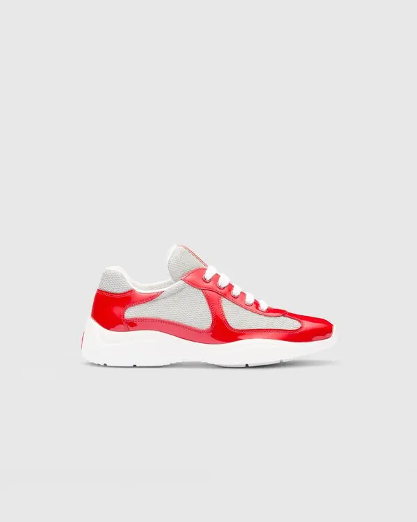 Prada America's Cup Fabric Sneakers - Red