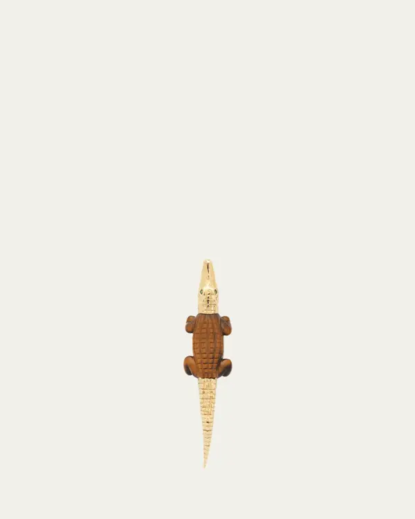 BIBI VAN DER VELDEN 18k Yellow Alligator Drop Earring - Gold