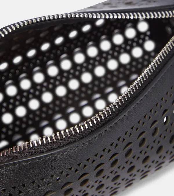 Alaïa Tube Perforated Leather Shoulder Bag - Black