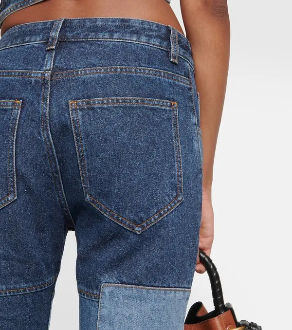 Chloé Patchwork Cropped Jeans