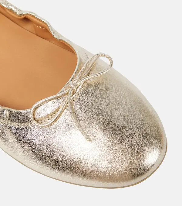 TOD'S Leather Ballet Flats - White