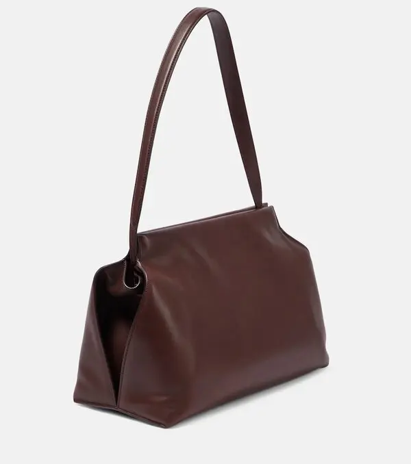 The Row Sienna Leather Shoulder Bag - Red | Editorialist