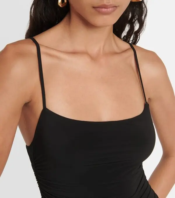 Wardrobe.NYC Ruched Jersey Mini Dress