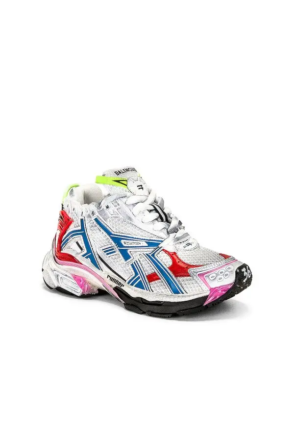 Balenciaga Runner Sneakers - White  Red  Blue  & Pink